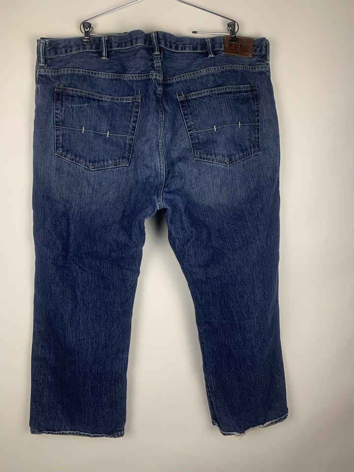 Polo Ralph Lauren Jeans Mens 48x30 Blue Hampton Straight Relaxed Cotton ...