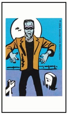MUNSTER T.V. THEATRE STICKER - HERMAN WALKING IN GRAVEYARD - SPECIALTY ...