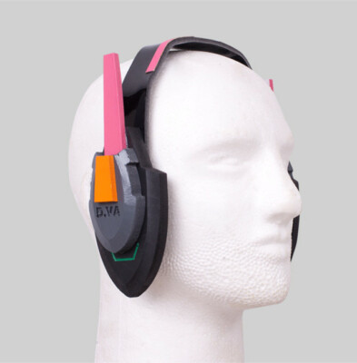 New OW D.Va DVA Earphone Headset Halloween Overwatch Cosplay Props PVC ...