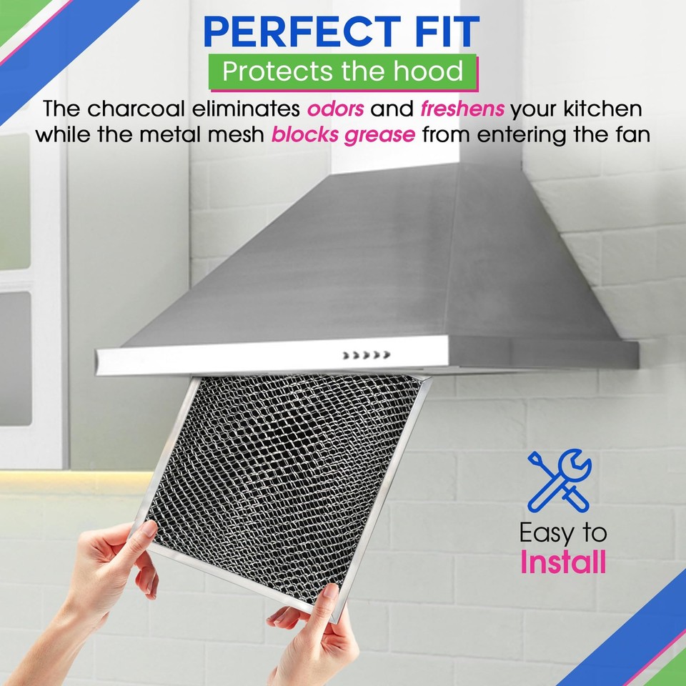 Range Hood Filter 10.5 x 8.75 Inch Fits 41F 97007696 Broan Range Hood ...