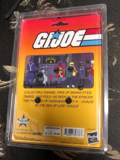 GI Joe RAH Enamel Pins Pyramid of Darkness Snake Eyes Timber Polly #16/ ...