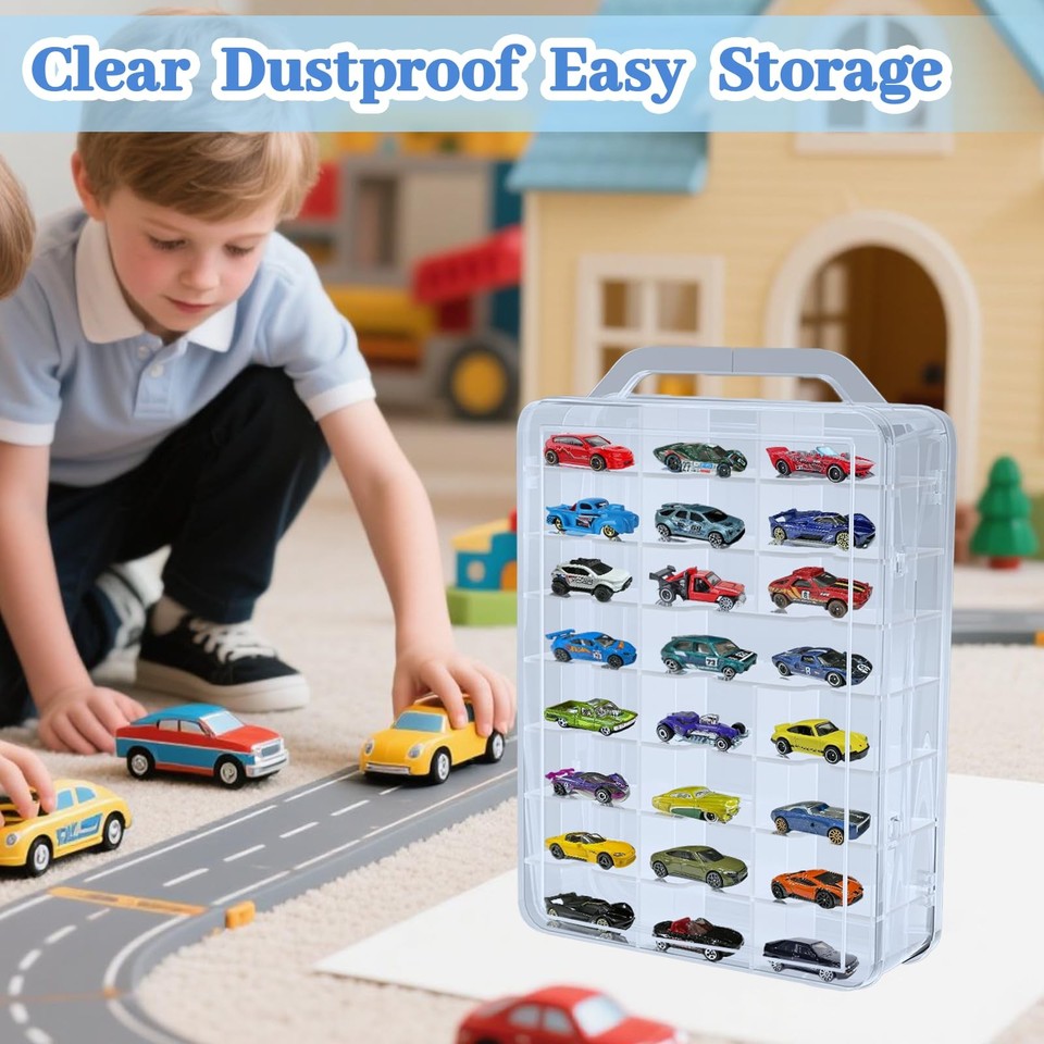 Double Sided Storage Case for Hot Wheels Storage with Carrying Handle ...