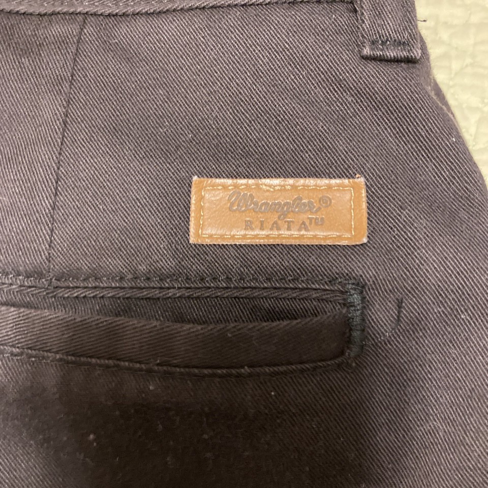 Wrangler Riata Men's Casual Pleated Front Pants [Size 33x36] Black | eBay
