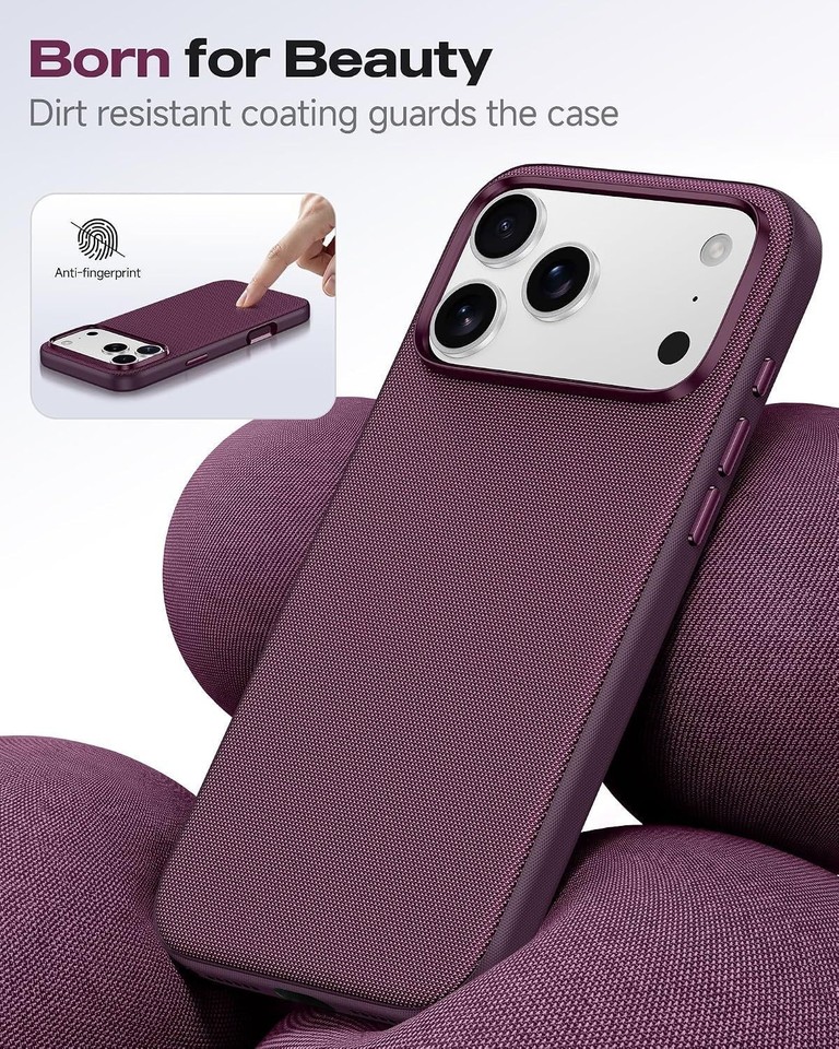 Case for iPhone 18 Pro Max, TechWoven, MagSafe, Burgundy | eBay UK