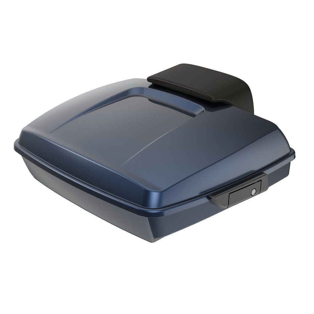 Midnight Blue Razor Tour Pack Pak Trunk Luggage For 97+ Harley Street ...