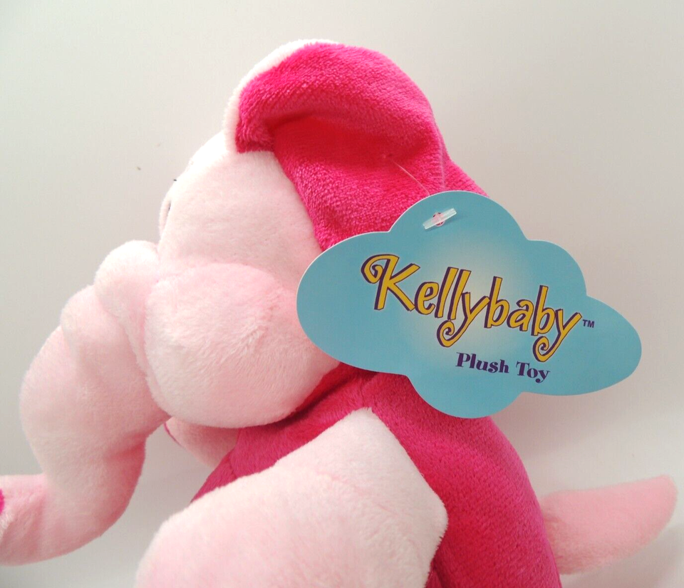 Kelly Baby Bright Pink Elephant Rattle Plush Toy Lovie Lovey Stuffed ...
