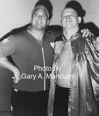 “JIMMY VALIANT & BARON VON RASCHKE Dressing Room!” 5”x7” Borderless B&W ...