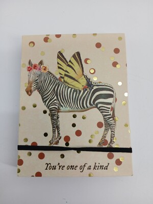 Punch Studio Zebra Flower Butterfly You're One Of A Kind Pop Up Pocket ...
