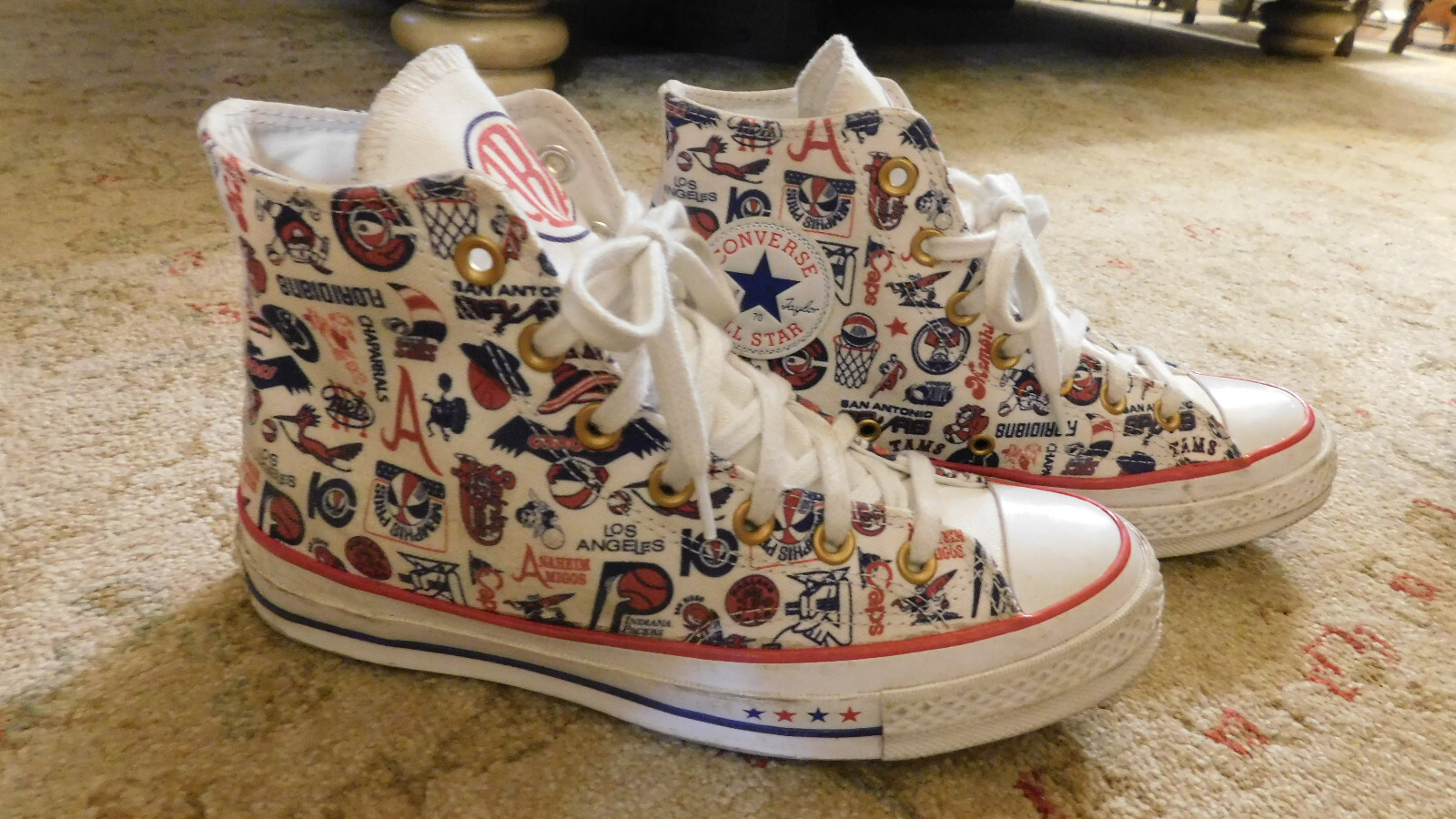 Converse Allstar Basketball Team Logos ABA Sneakers M… - Gem
