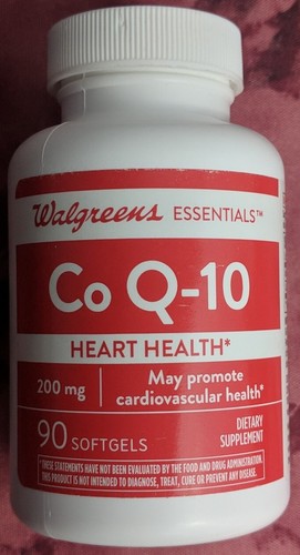 Walgreens Co Q 10 Heart Health Dietary Supplement 200 mg 90 Softgels ...