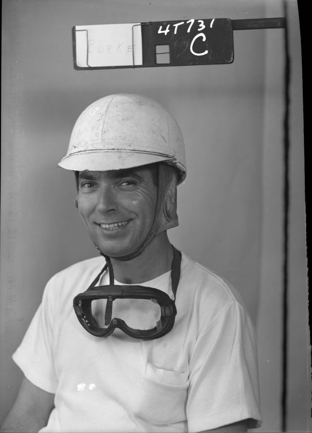 Driver Marvin Burke poses for a headshot 1950 Indy Photo 1 | eBay