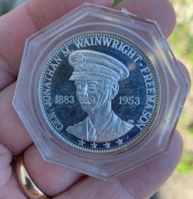 7/8-oz Gen Jonathan M Wainwright freemason brotherhood Masonic coin ...