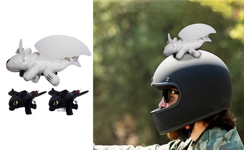 Toothless Cartoon Plush Car Roof Exterior Decoration Suction Cup Helmet ...
