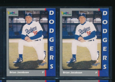 Lot (2) 1996 Team Issue Brian Jacobson Great Falls Dodgers (GD57) SWSW6 ...