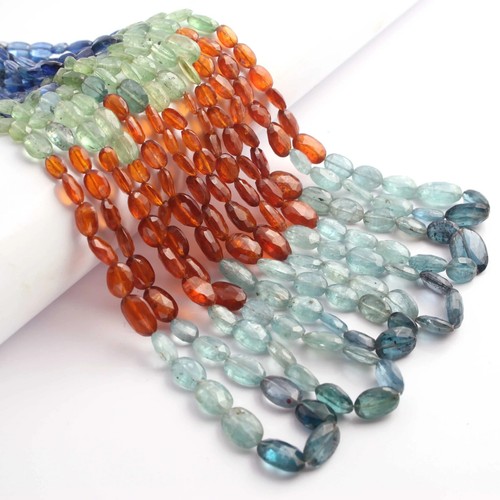1 Long Strand Multi kyanite Faceted Briolettes -Oval Shape Briolettes ...