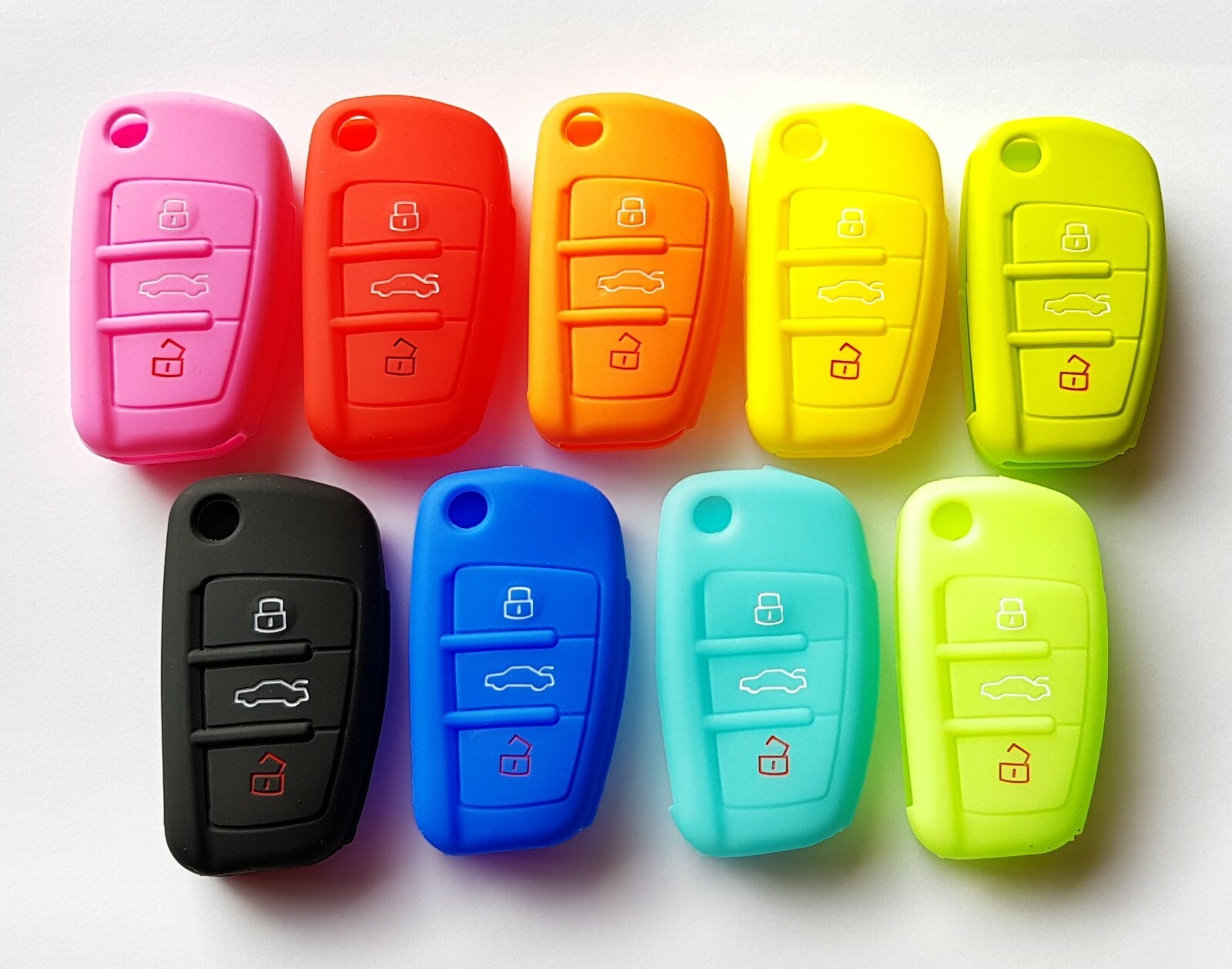 FOR AUDI KEY CASE FOB COVER A1 A3 S3 A4 S4 A5 S5 A6 S6 TT Q5 Q7 R8 SOFT ...