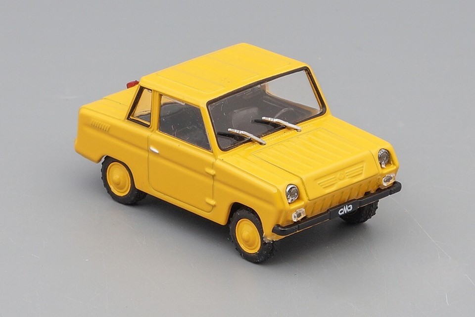 SMZ S3D USSR Soviet Cycle Microcar Car Yellow Color 1:43 Scale Diecast ...