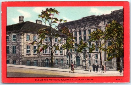 Postcard - Old And New Provincial Buildings, Halifax, Nova Scotia ...