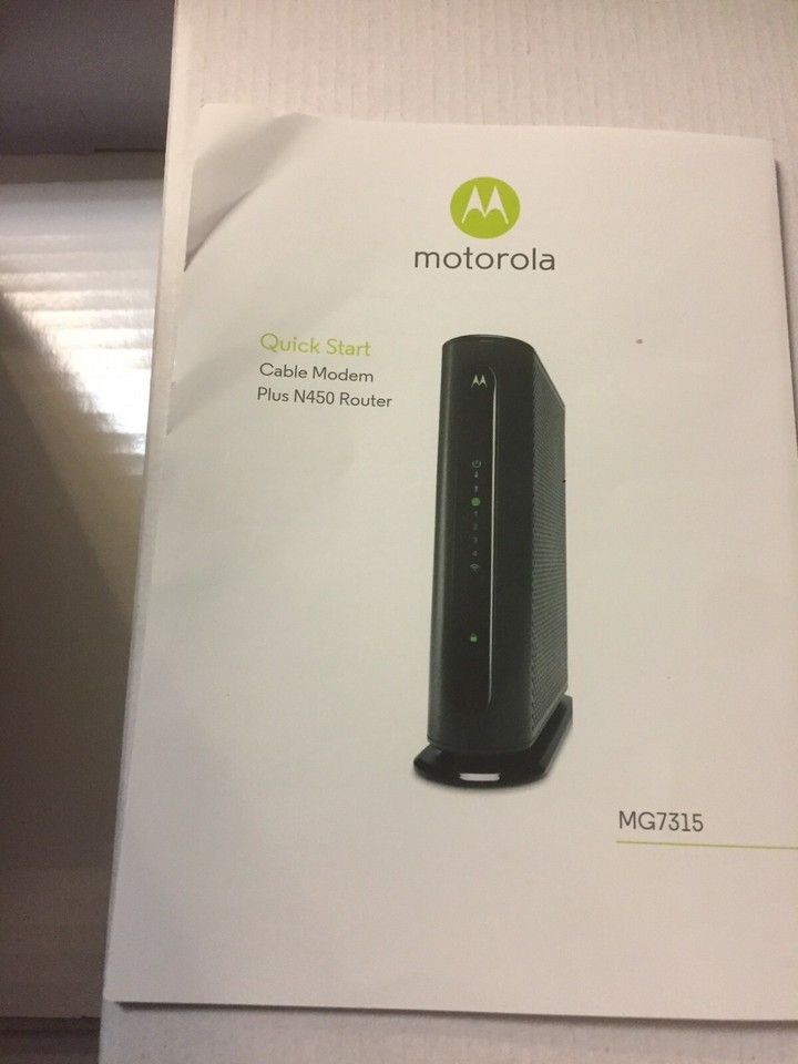 Motorola MG7315 8X4 343Mbps Plus N450 Wi-Fi Cable Modem + Router | eBay