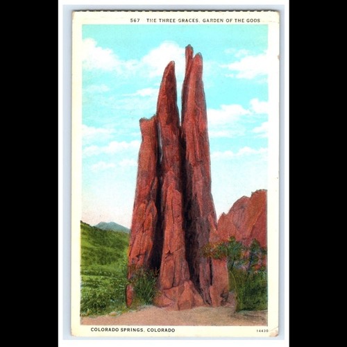 Vintage Postcard The Three Graces Garden Of Gods Colorado Springs ...