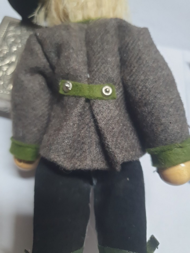 Vintage German Wooden Folk Dolls Pair Tegernsee “Fanny” & “Michel” Rolf ...