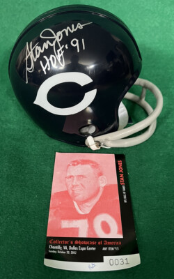 Stan Jones Autographed Signed Chicago Bears Throwback Mini Helmet | eBay
