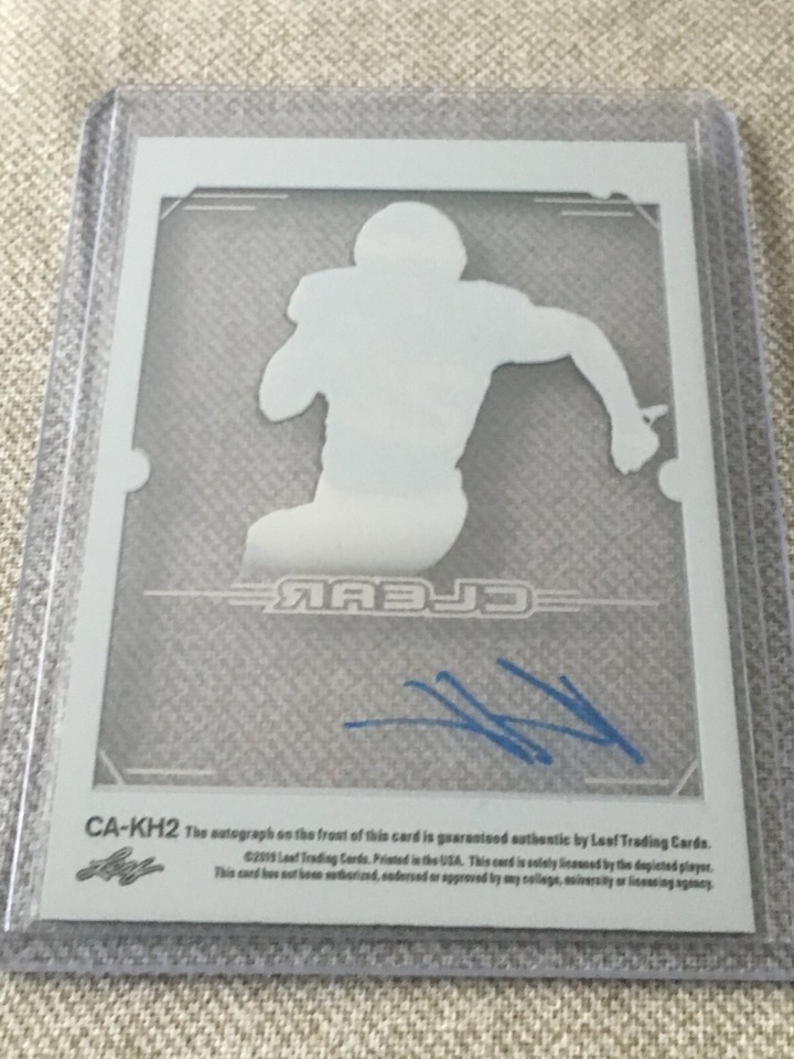 KARAN HIGDON 2019 LEAF TRINITY CLEAR AUTOGRAPH MICHIGAN WOLVERINES ...