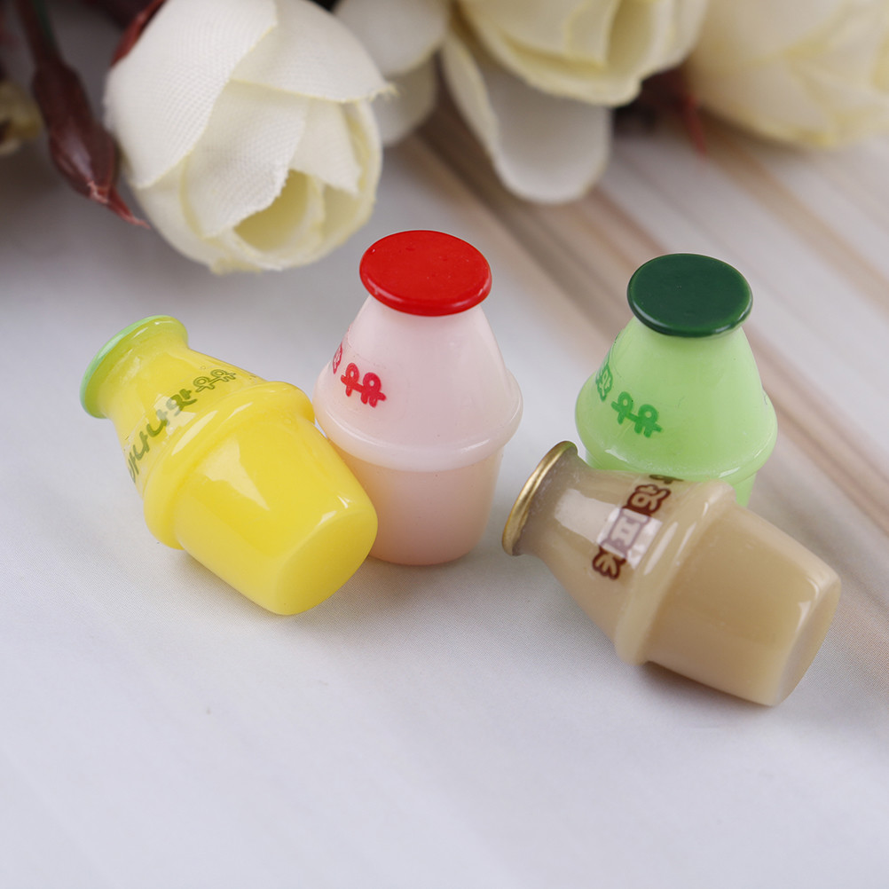 4PCS Dollhouse miniature toy milk bottle home decor sce ZF | eBay