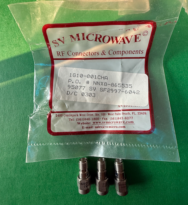 Lot of 3 New SV Microwave SMA Male-to-Female Adapters, Connector Savers ...