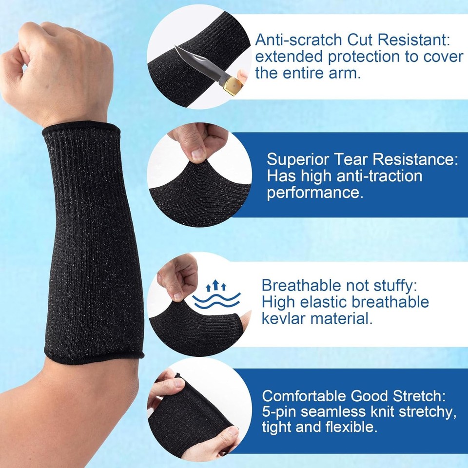 Cut Resistant Sleeves for Arm Protection, Bite-Proof Forearm Protector ...