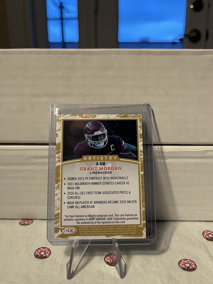 Grant Morgan 2022 Sage Artistry Football Autograph Rookie #A-GM Jaguars ...
