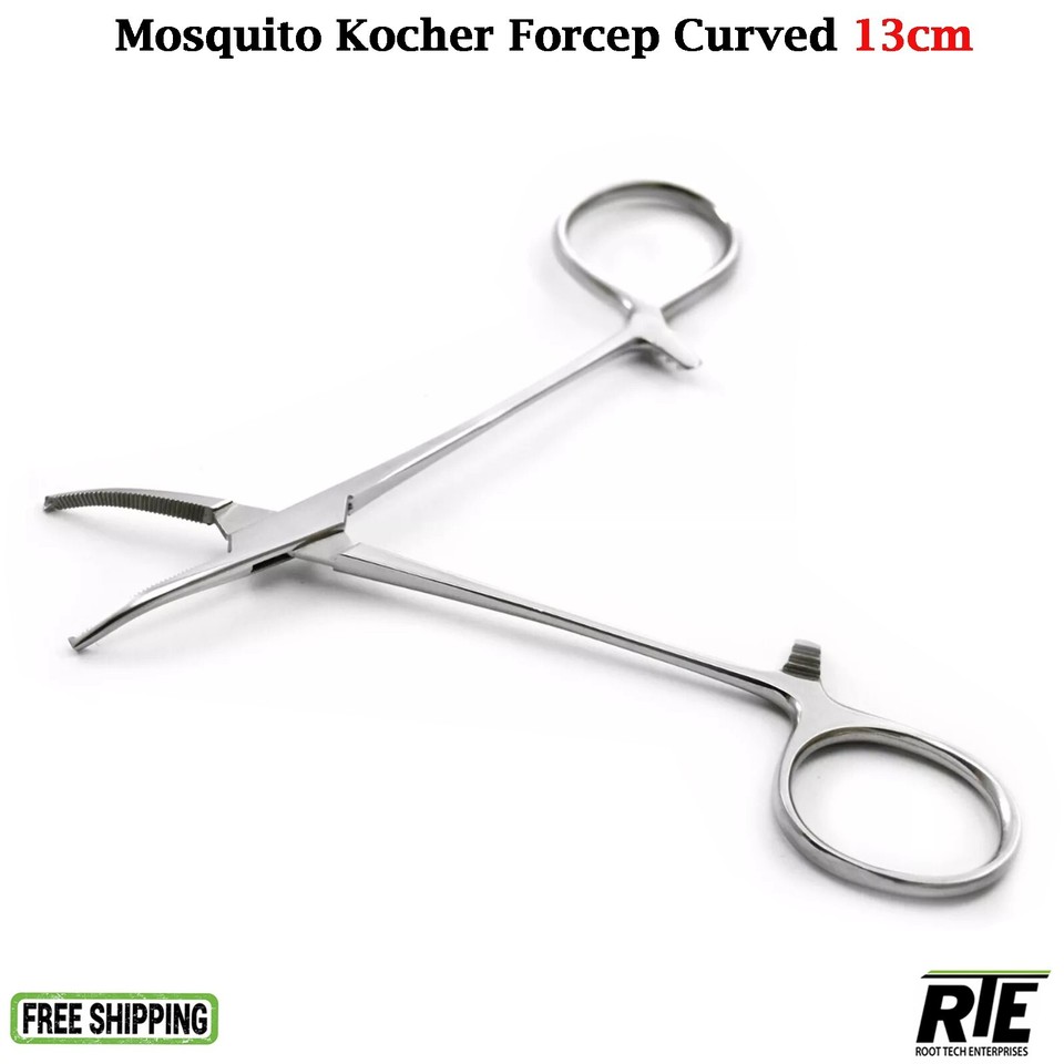 Hemostatic Mosquito Kocher Forcep Curved Clamp Locking Microhalsted ...