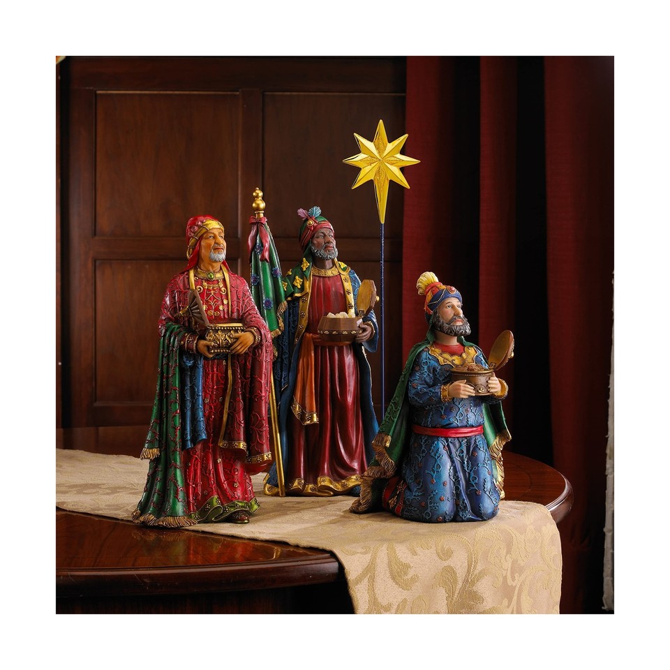 Three Kings Gifts Deluxe Edition, Nativity Scene Set & Figures, 16 ...