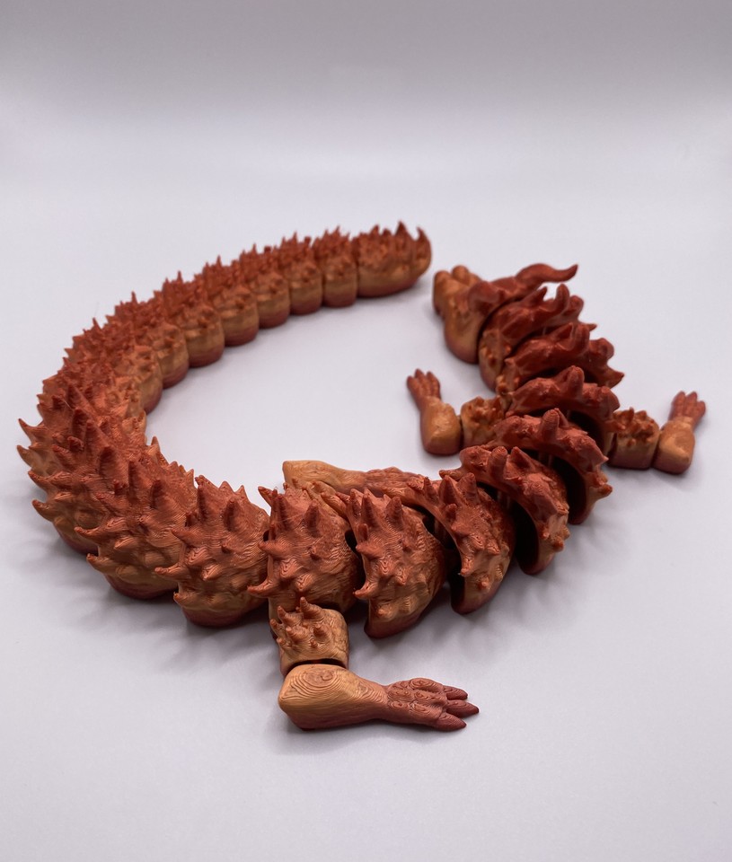 3D Printed Articulated Dragon | Plastic Filament | 15 Inches Long | eBay
