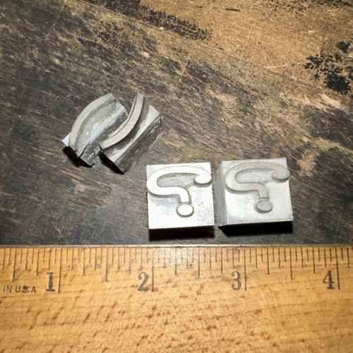 Printing Blocks ( Question Mark & Parenthesis ) 4 Lead Print Blocks ...