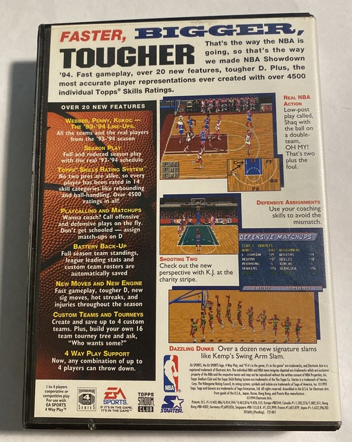NBA Showdown '94 (Sega Genesis, 1994) for sale online | eBay