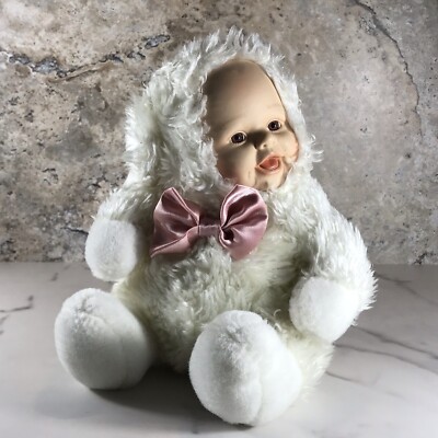 VINTAGE CUDDLE KIDS GEPPEDDO BUNNY RABBIT PLUSH PORCELAIN FACE DOLL | eBay