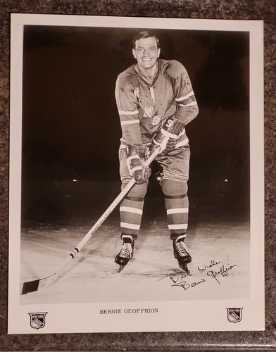 Rare Original 1966 Bernie Geoffrion New York Rangers Team Issued 8 X 10 ...