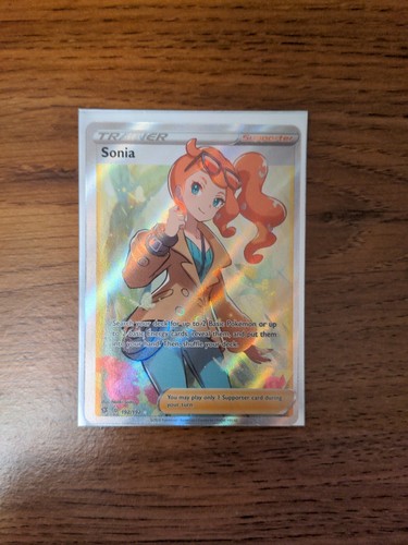 Pokemon Card - Sonia Rebel Clash 192/192 Ultra Rare Full Art SWSH Holo ...