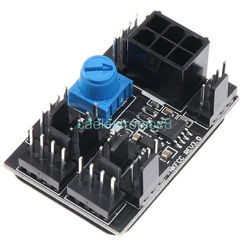 4Pin/3Pin 8-Way High Power Fan PWM HUB Speed Controller Adapter for PC ...