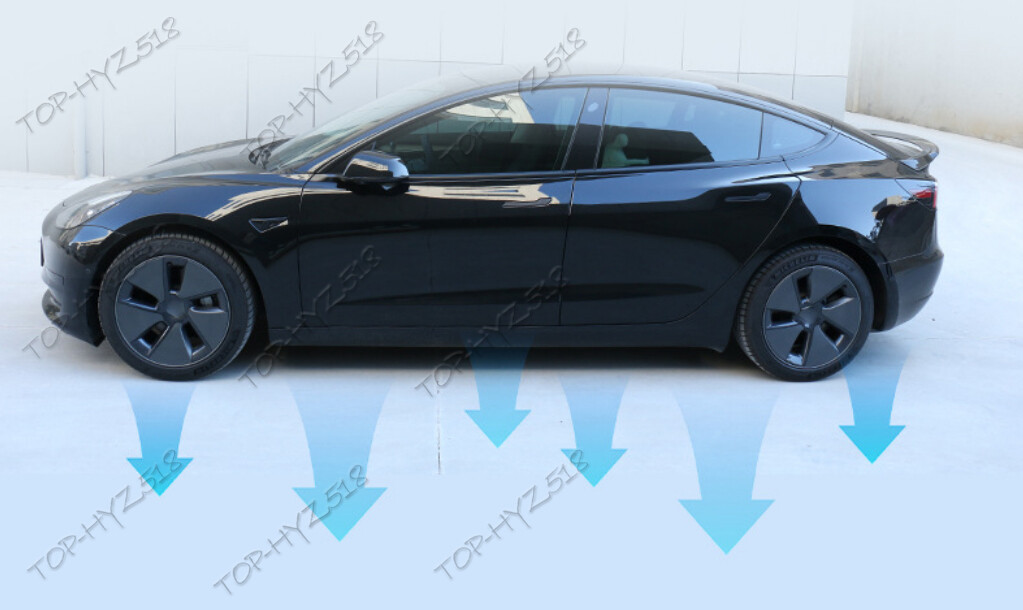 Black+Red For Tesla Model 3 2024-2025 Rear Door Tail Trunk Spoiler Tail ...