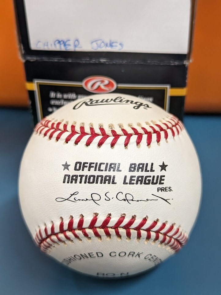 Chipper Jones Atlanta Braves Autographed Signed Official MLB League ...