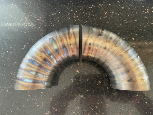 2.5" Titanium 90 elbows lobster pie cuts exhaust pipe piping intake | eBay