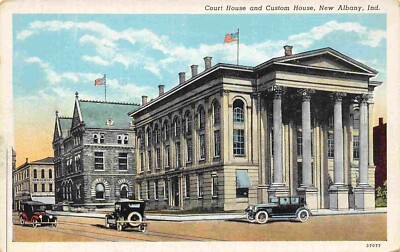 Court House Custom House New Albany Indiana 1920s postcard | eBay
