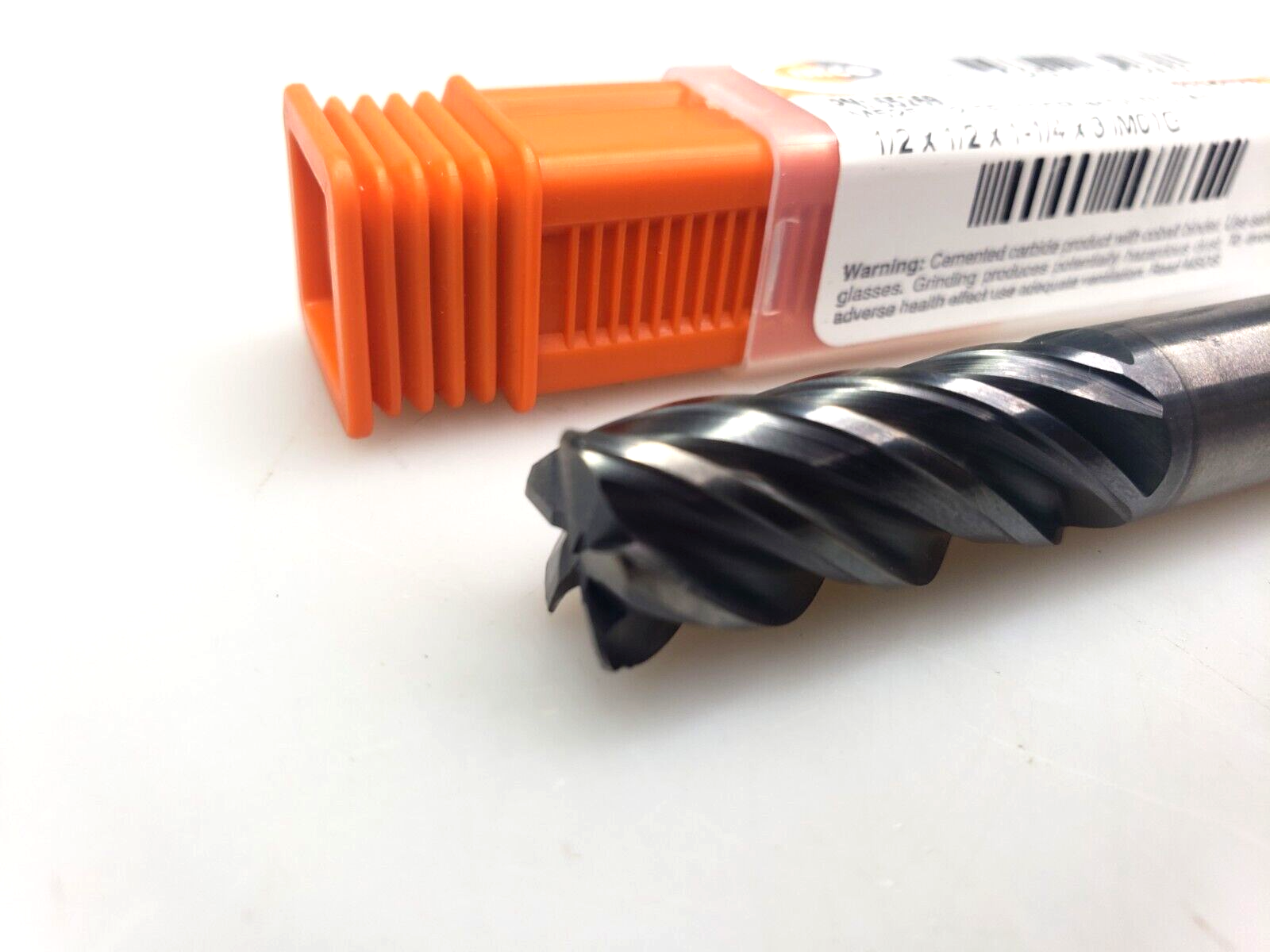 IMCO 1/2" x 1/2 x 1-1/4 x 3 R.03 Solid Carbide End Mill enDURO 5 Flute ...