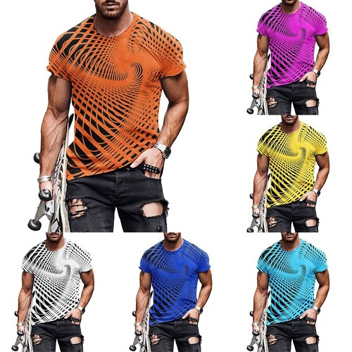 Men's 3D Print Graphic T Shirt Muscle Fit Tee for Active Wear and ...