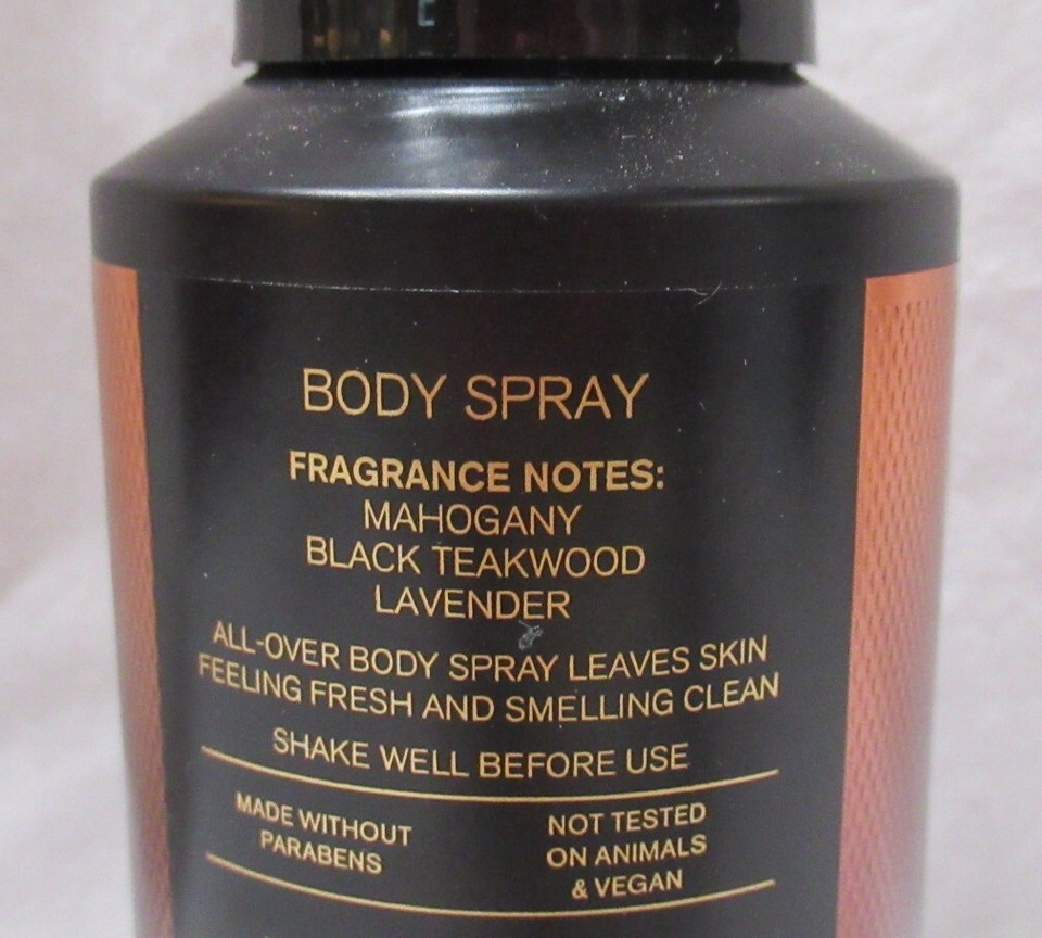Bath & Body Works Men's Collection Body Spray 3.7 oz MAHOGANY TEAKWOOD ...