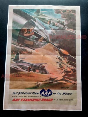 1943 WW2 USA AMERICA AIRFORCE AAF PILOT CADET BOMBER PLANE PROPAGANDA ...