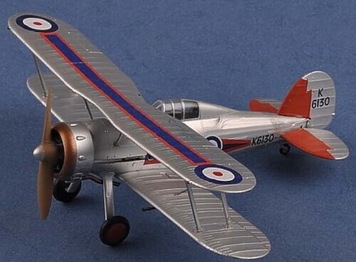 MRC Gloster Gladiator Mk1 72nd Squadron RAF - Pre Built Plastic Model ...