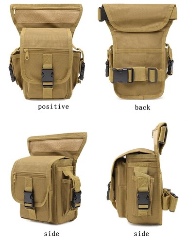 Tactical Waist Drop Leg Bag Military Hiking Outdoor Thigh Pouch Belt ...